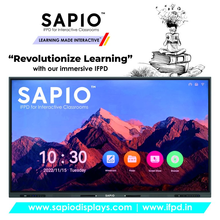 SAPIO DISPLAYS | IFPD - Interactive Flat Panel Display for Interactive ...